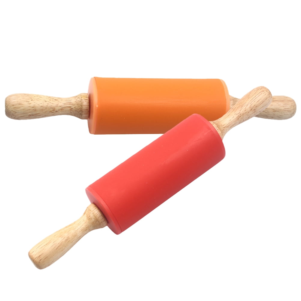 HOMEMAXS 2Pcs Dough Rolling Pins Silicone Dough Roller Pin for Baking ...