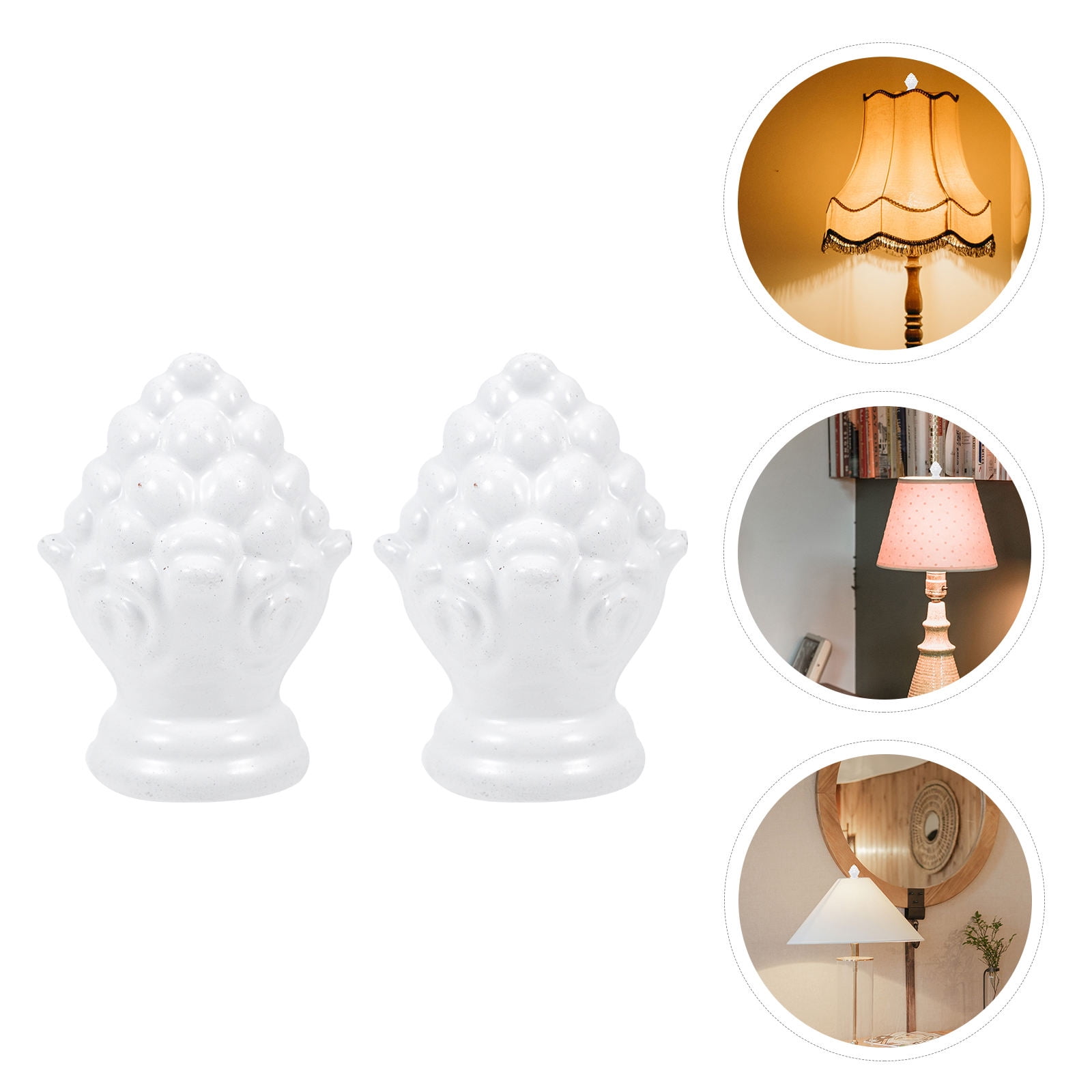 HOMEMAXS 2Pcs Elegant Lampshade Holder Knobs for Decorative Table Lamps ...