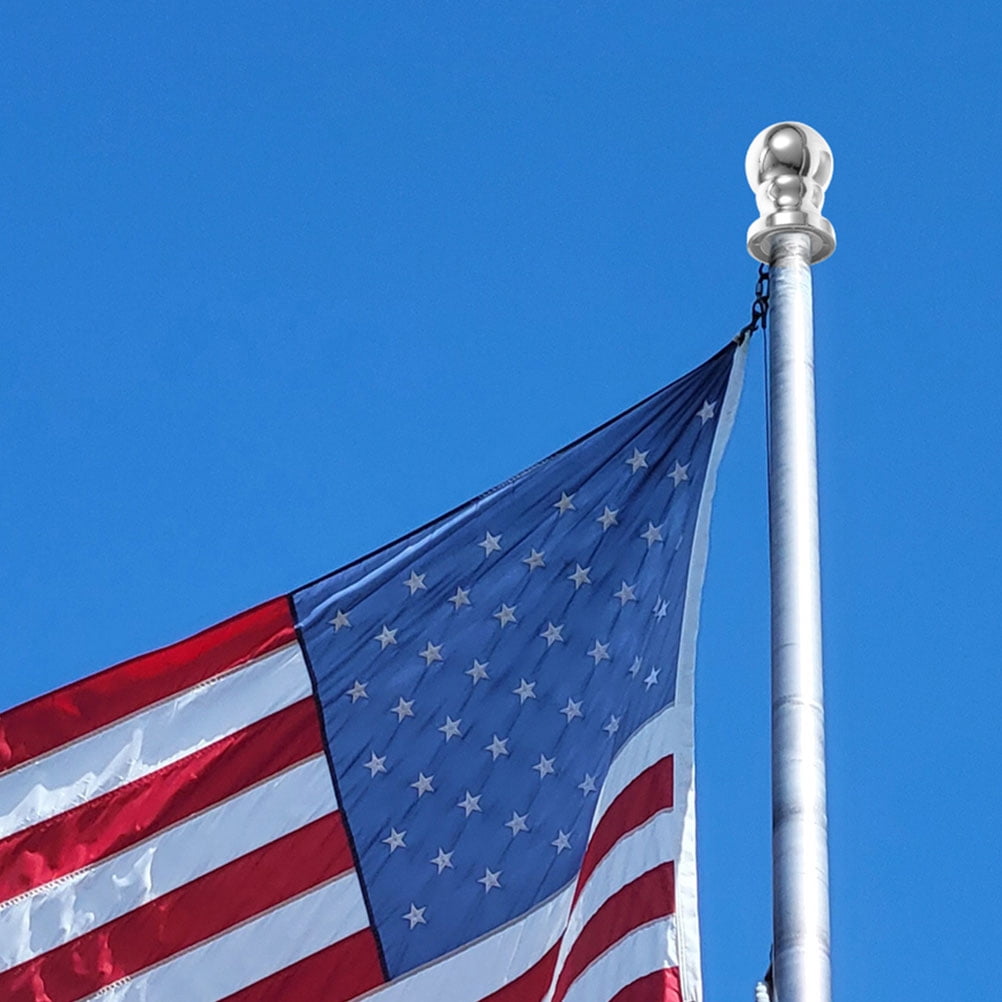 HOMEMAXS 2Pcs Flag Finials Convenient Flag Pole Ball Toppers Decorative ...