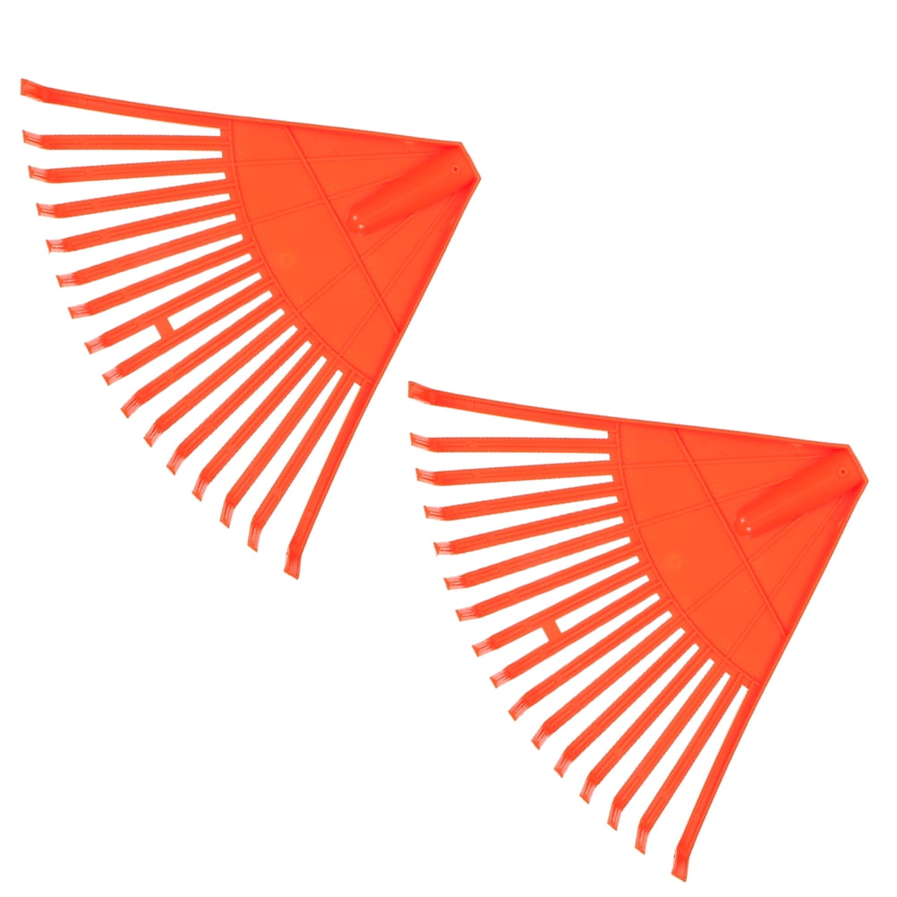 HOMEMAXS 2Pcs Garden Pine Needle Rake Portable Plastic Lawn Rake Garden ...