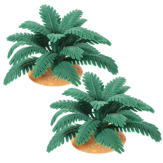HOMEMAXS 2Pcs Green Palm Tree Models for Indoor Decoration Craft ...