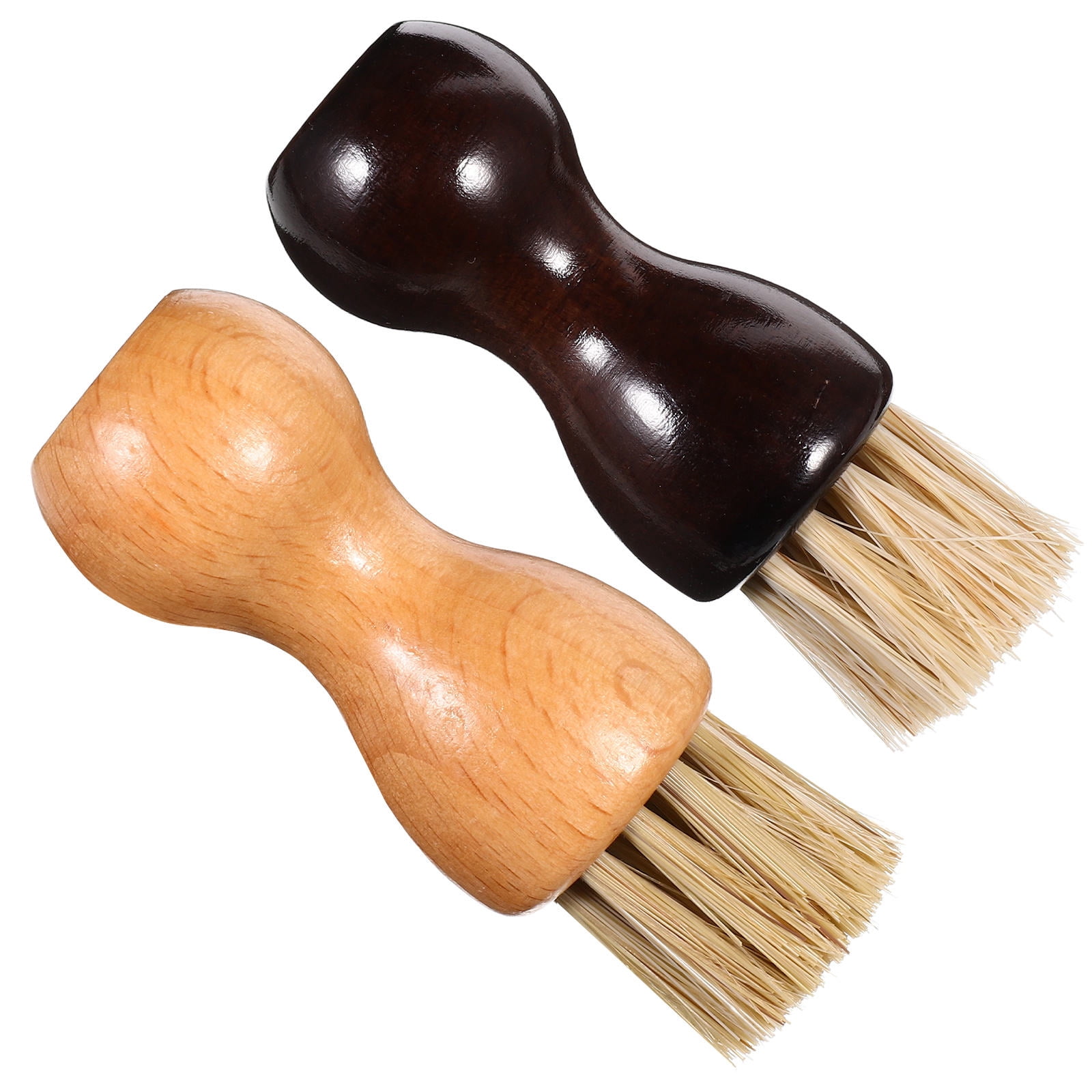 2Pcs Boot Cleaning and Buffing Brushes with Wooden Handle for Leather ...