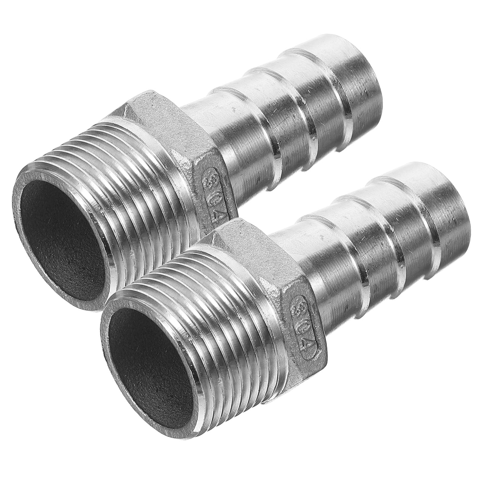 HOMEMAXS 2Set Air Hose Fittings Stainless Steel Straight Barb Fitting ...