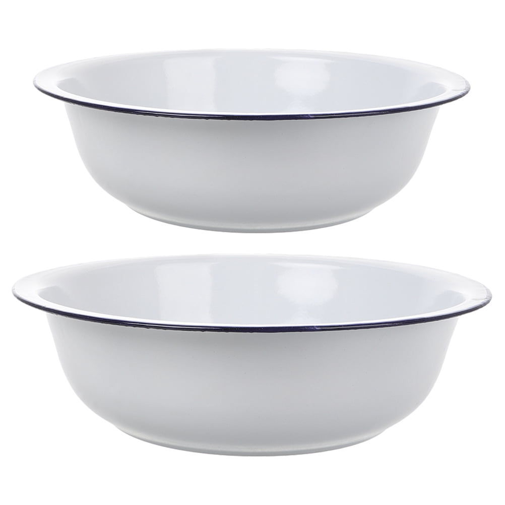 HOMEMAXS 2Pcs Vintage Mixing Bowl Enamel Bowl Vintage Enamelware Salad ...
