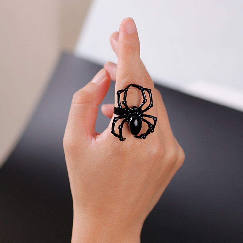 HOMEMAXS 2Set Creepy Ring for Men and Women Gothic Style Spider Shape ...