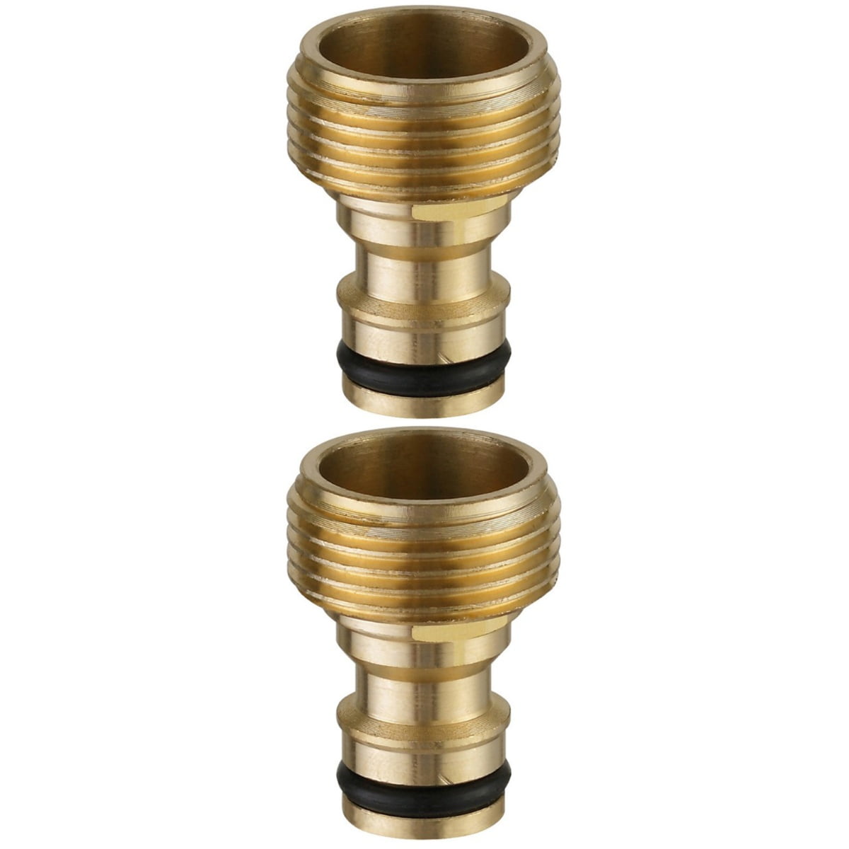 HOMEMAXS 2pcs 3/4 Water Hose Connectors Brass Hose Quick Connect Garden ...