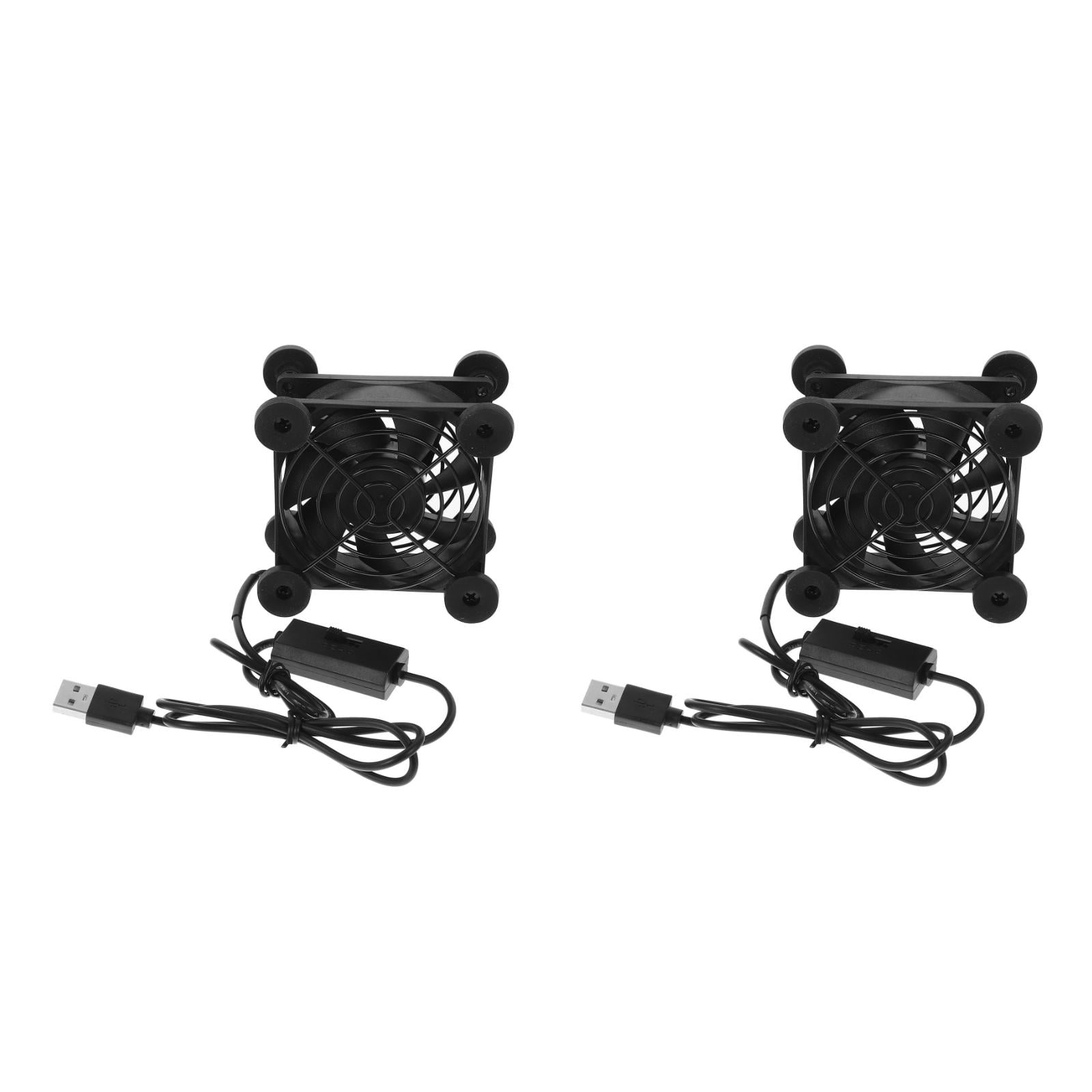 HOMEMAXS 2pcs 5V 8cm USB Chassis Cooling Fan Mute Radiator Cooler ...