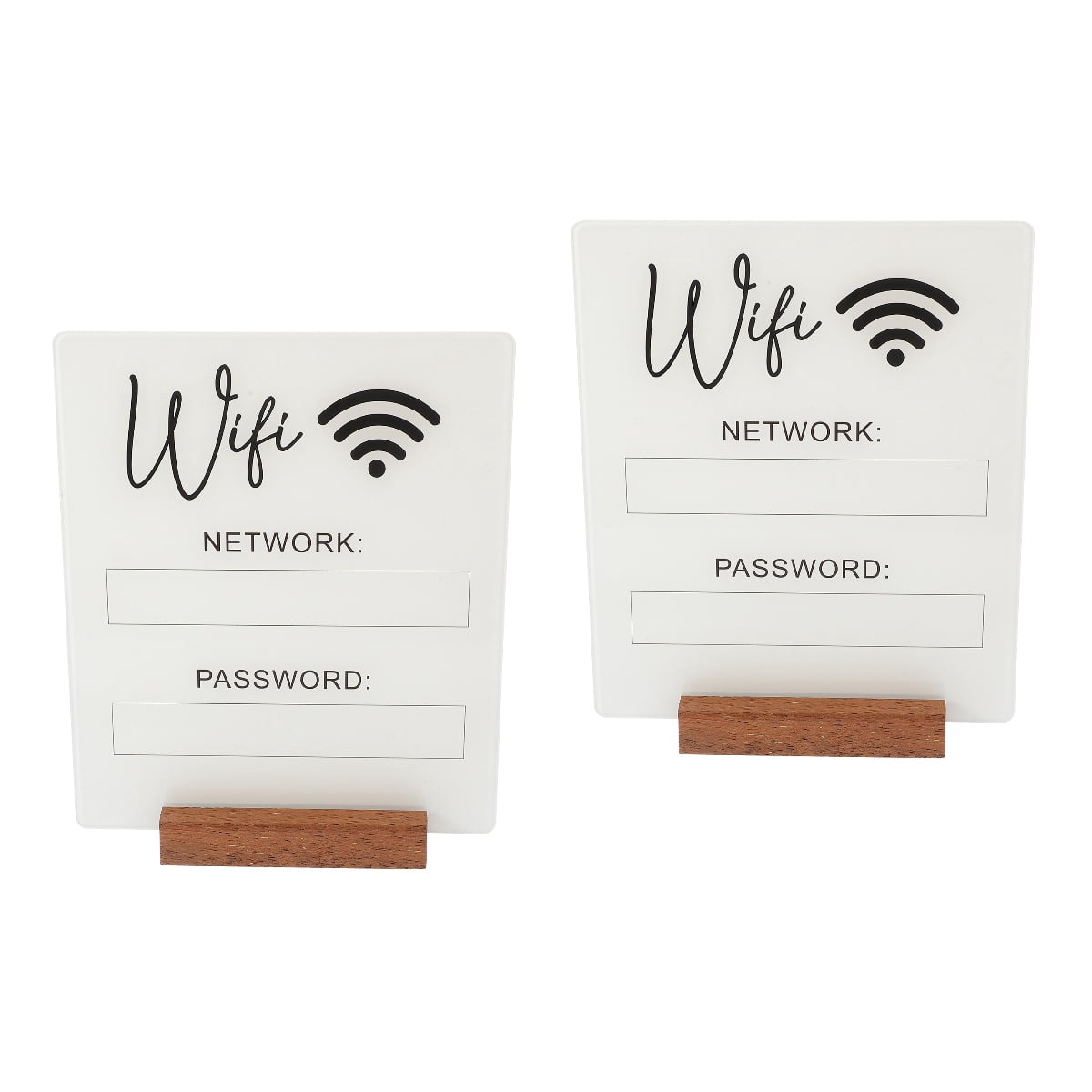 HOMEMAXS 2pcs Acrylic WiFi Sign Board WiFi Password Sign Table WiFi ...