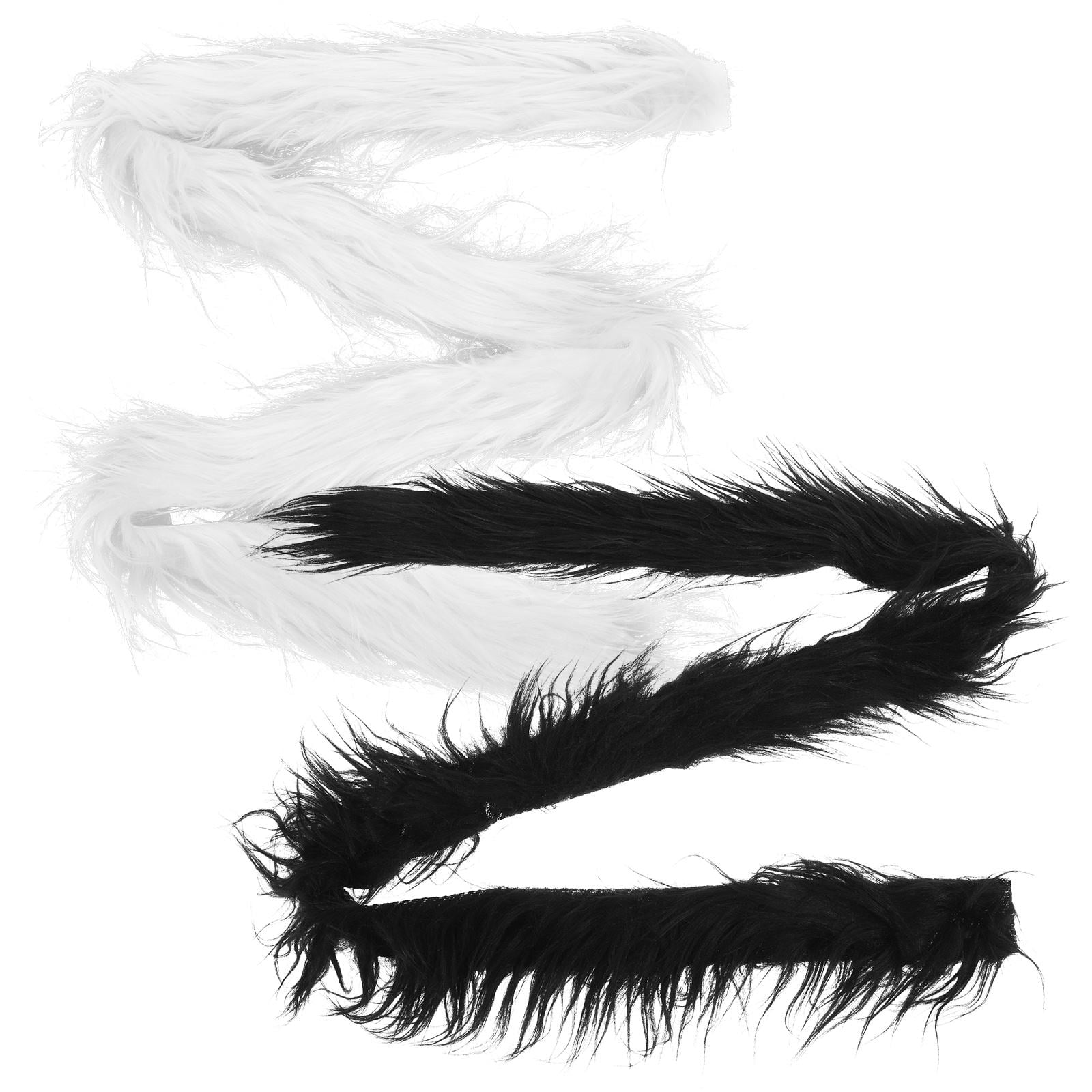HOMEMAXS 2pcs Artificial Fur Fabric Strips Faux Fur Sewing Material ...