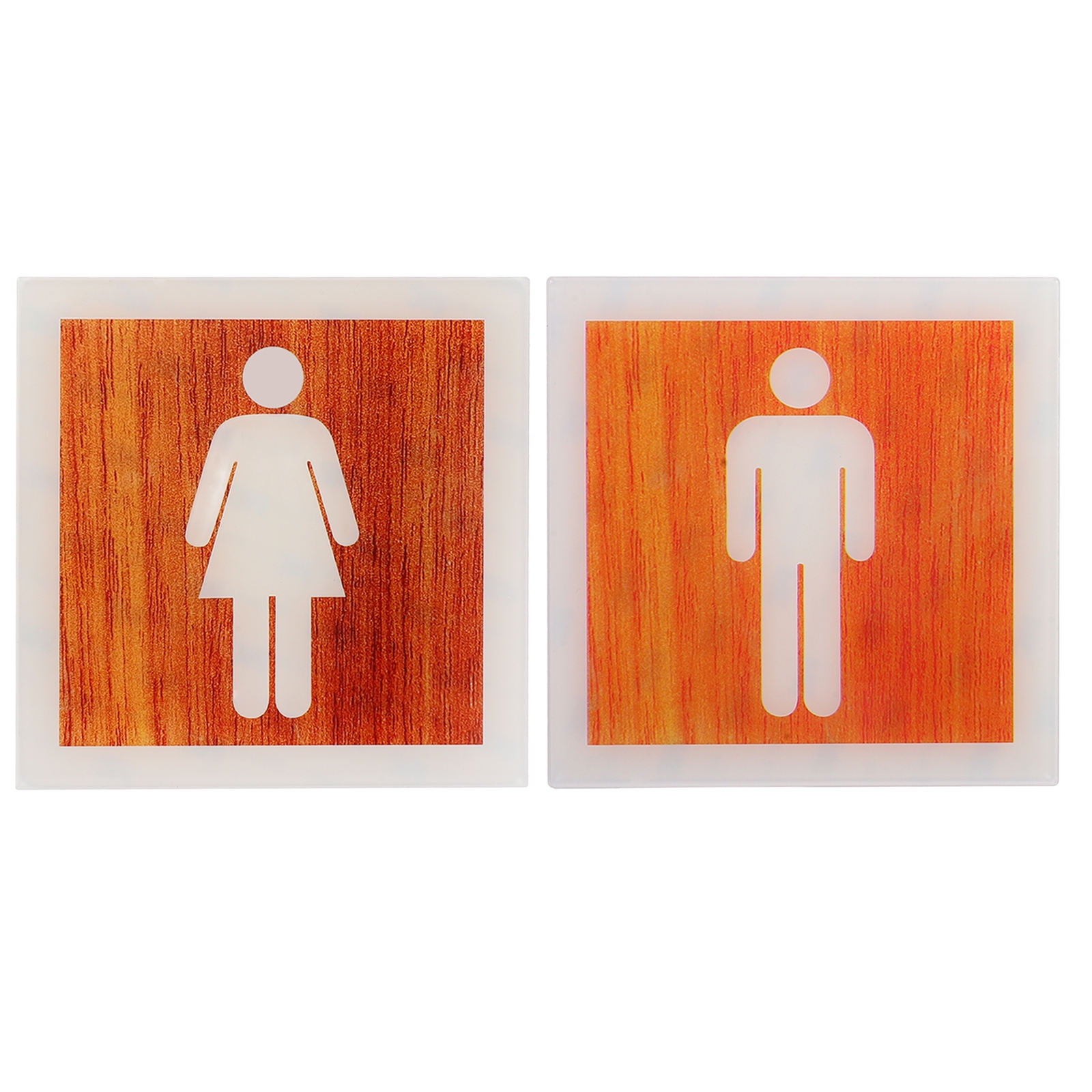 HOMEMAXS 2pcs Bathroom Sign Decoration Acrylic Washroom Sign ...