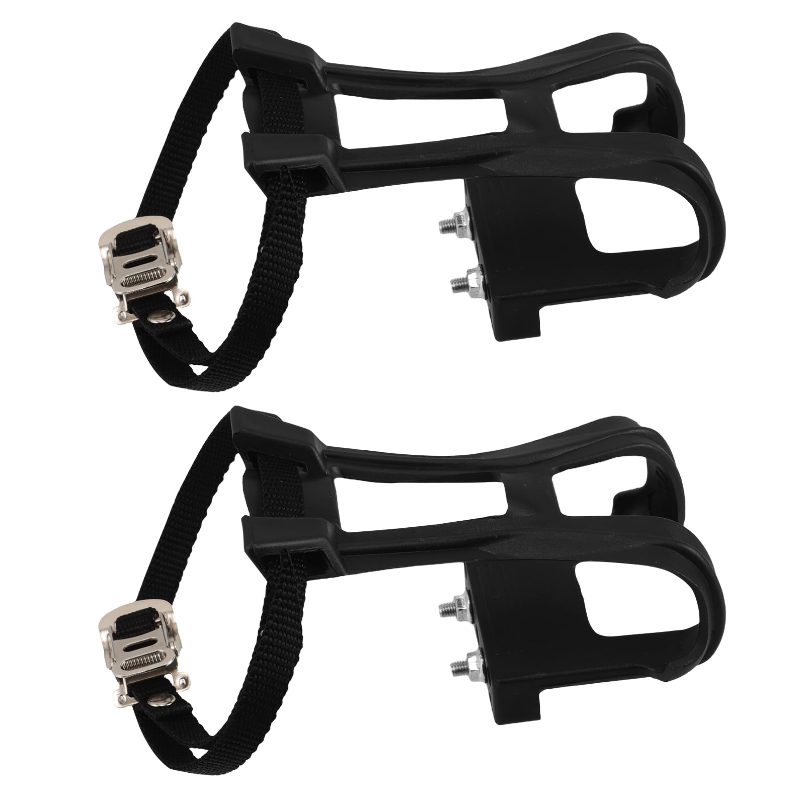 HOMEMAXS 2pcs Bike Pedal Toe Cages And Straps For Exercise Bike ...