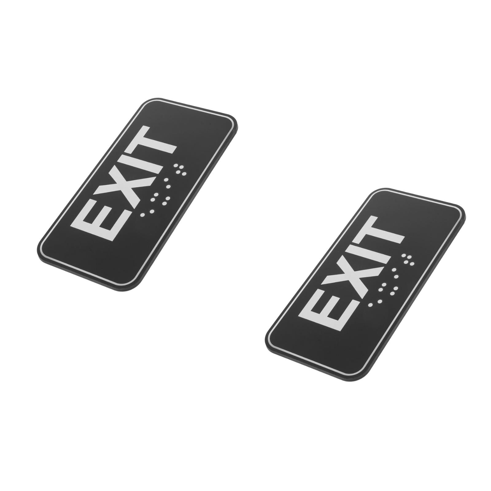 HOMEMAXS 2pcs Braille Safety Sign for Public Exit Self-adhesive Exit ...