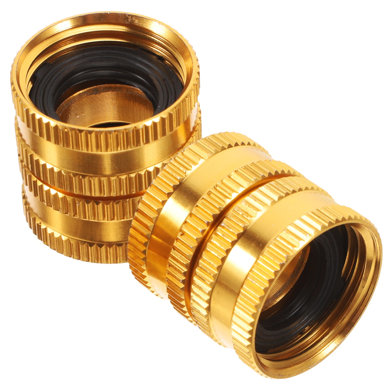 HOMEMAXS 2pcs Brass Garden Hose with Dual Swivel Quick Connect Male ...