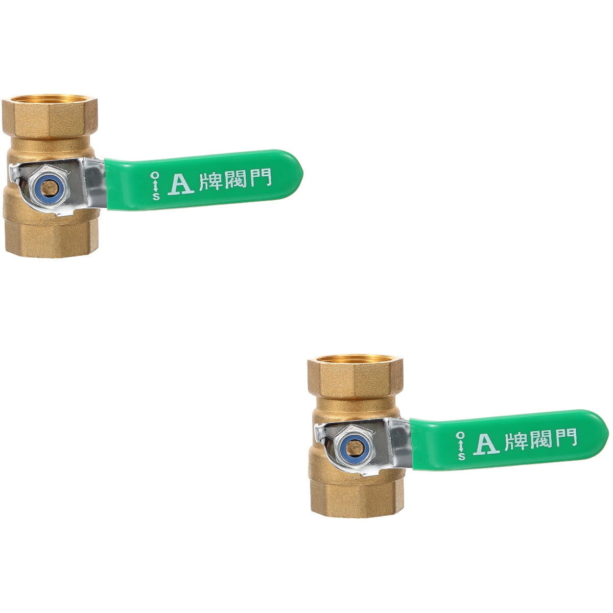 HOMEMAXS 2pcs Brass Valve Tube Fitting Air Valve Connector Ball Valve ...