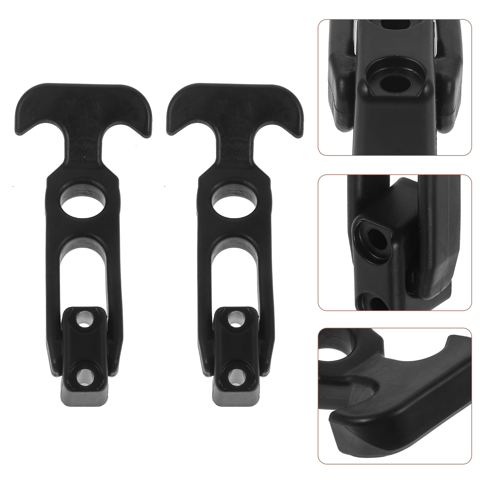 HOMEMAXS 2pcs Car Hood Catches Flexible Handle Latches Heavy Duty T ...