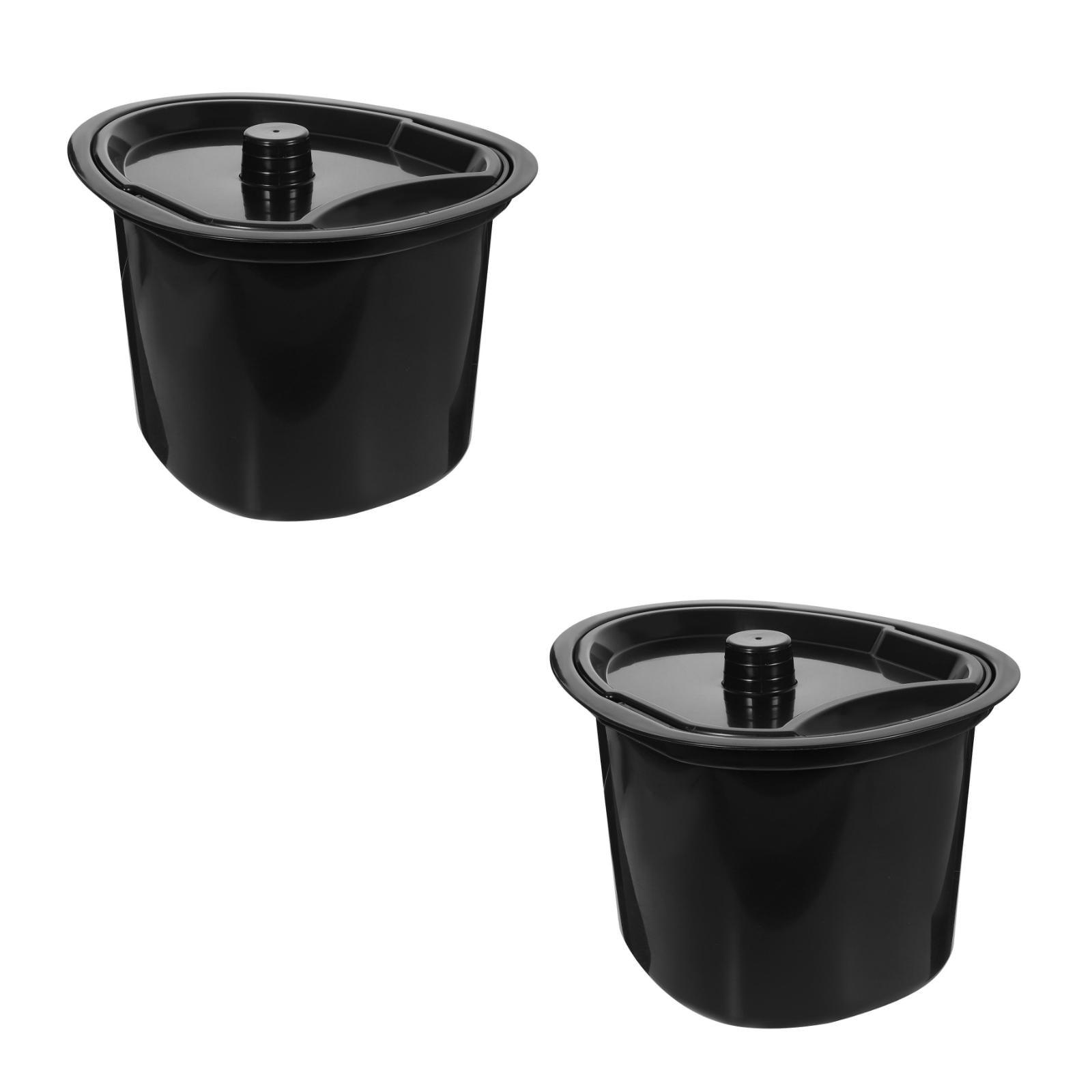 HOMEMAXS 2pcs Chamber Pot with Lid Urine Pot Bedpan Urine Bucket for ...