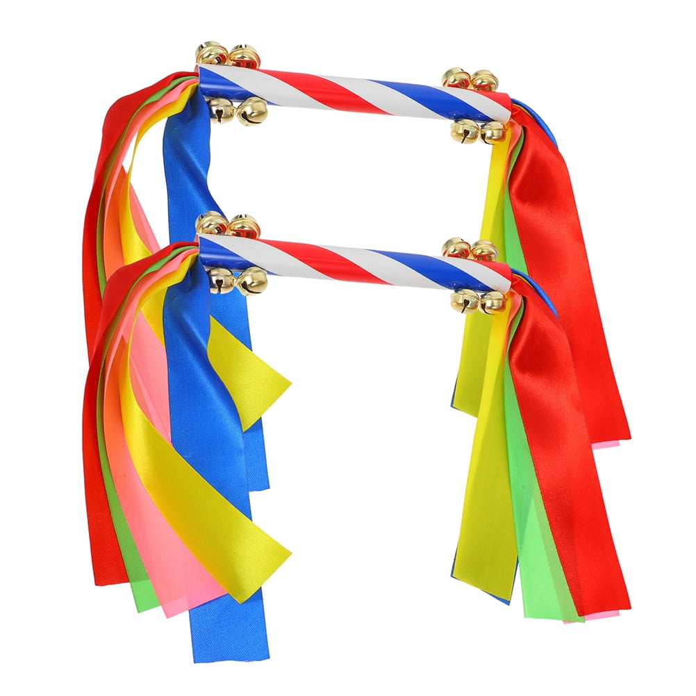 HOMEMAXS 2pcs Cheerleader Pom Poms Bell For Girls Cheerleading Pompoms ...