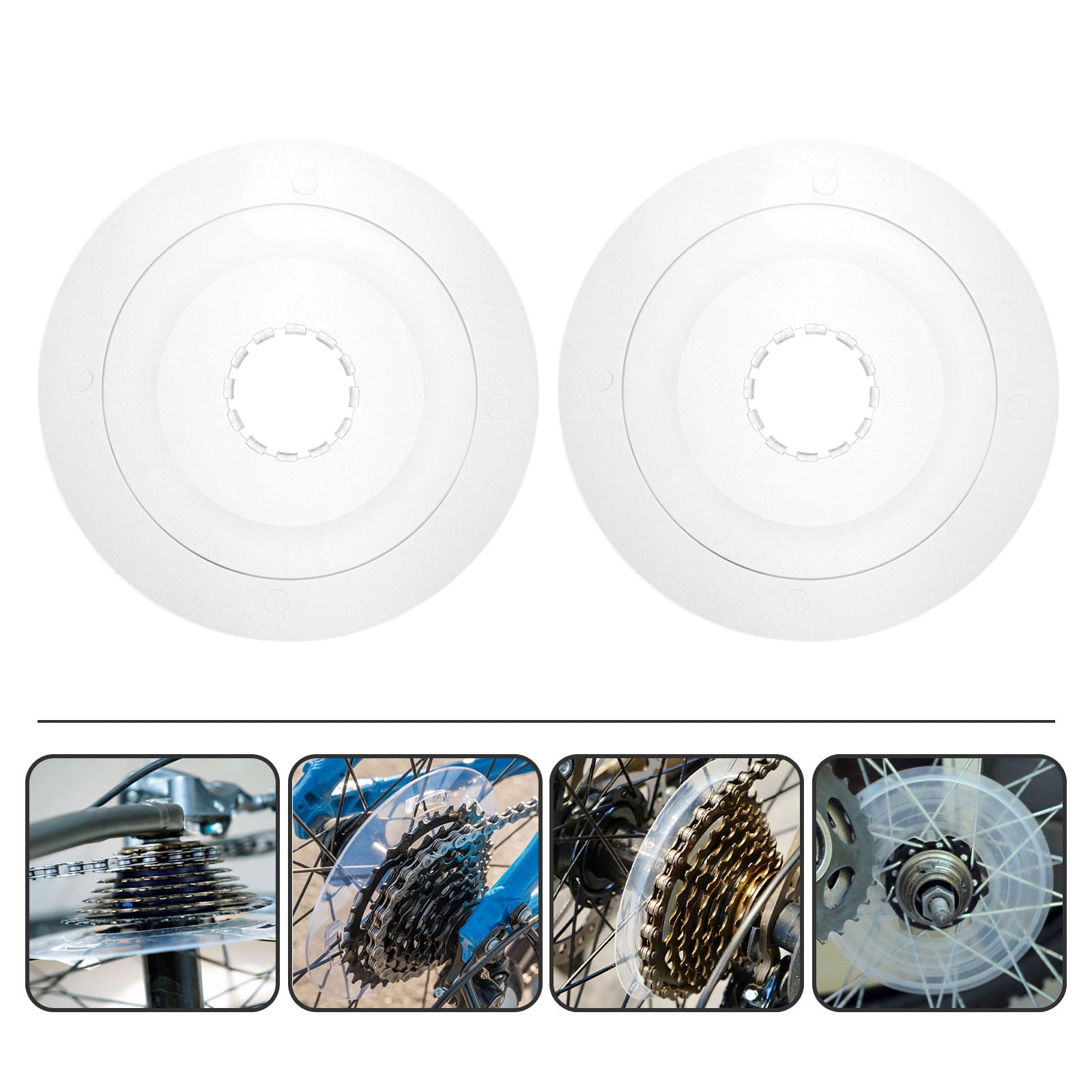 HOMEMAXS 2pcs Clear Bike Flywheels Cover Plastic Wheel Spoke Cover ...