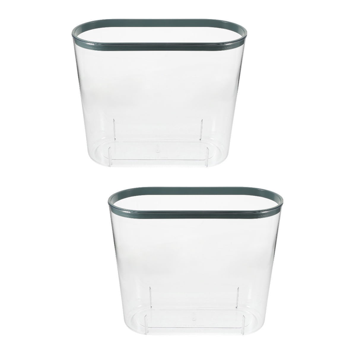 HOMEMAXS 2pcs Clear Wastebasket Trash Can Garbage Container Bin Slim ...