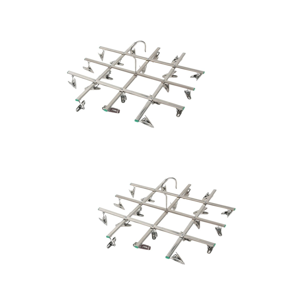 HOMEMAXS 2pcs Clothes Drying Rack Stainless Steel Foldable Clothes ...