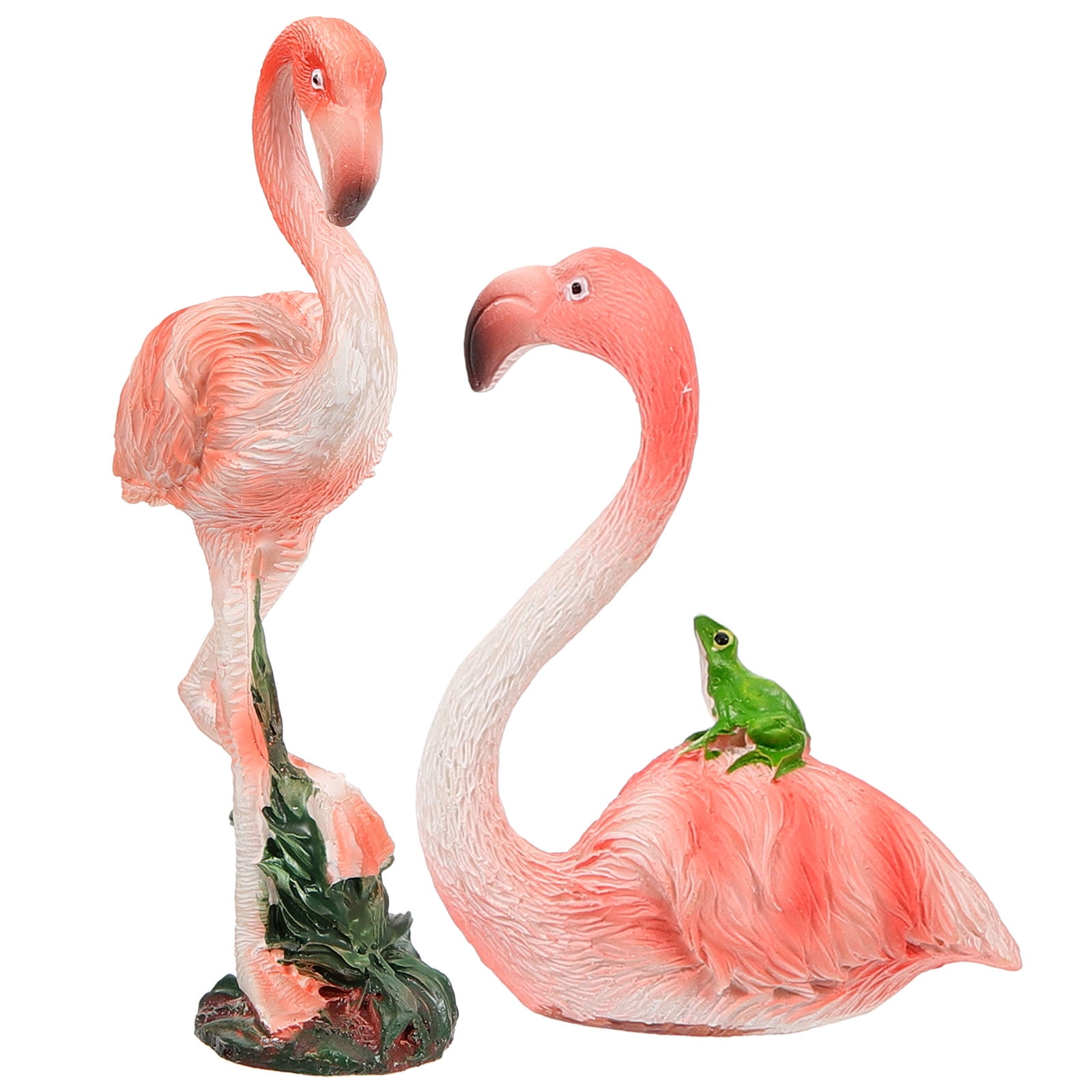 HOMEMAXS 2pcs Creative Flamingo Statue Flamingo Garden Statue Flamingo ...