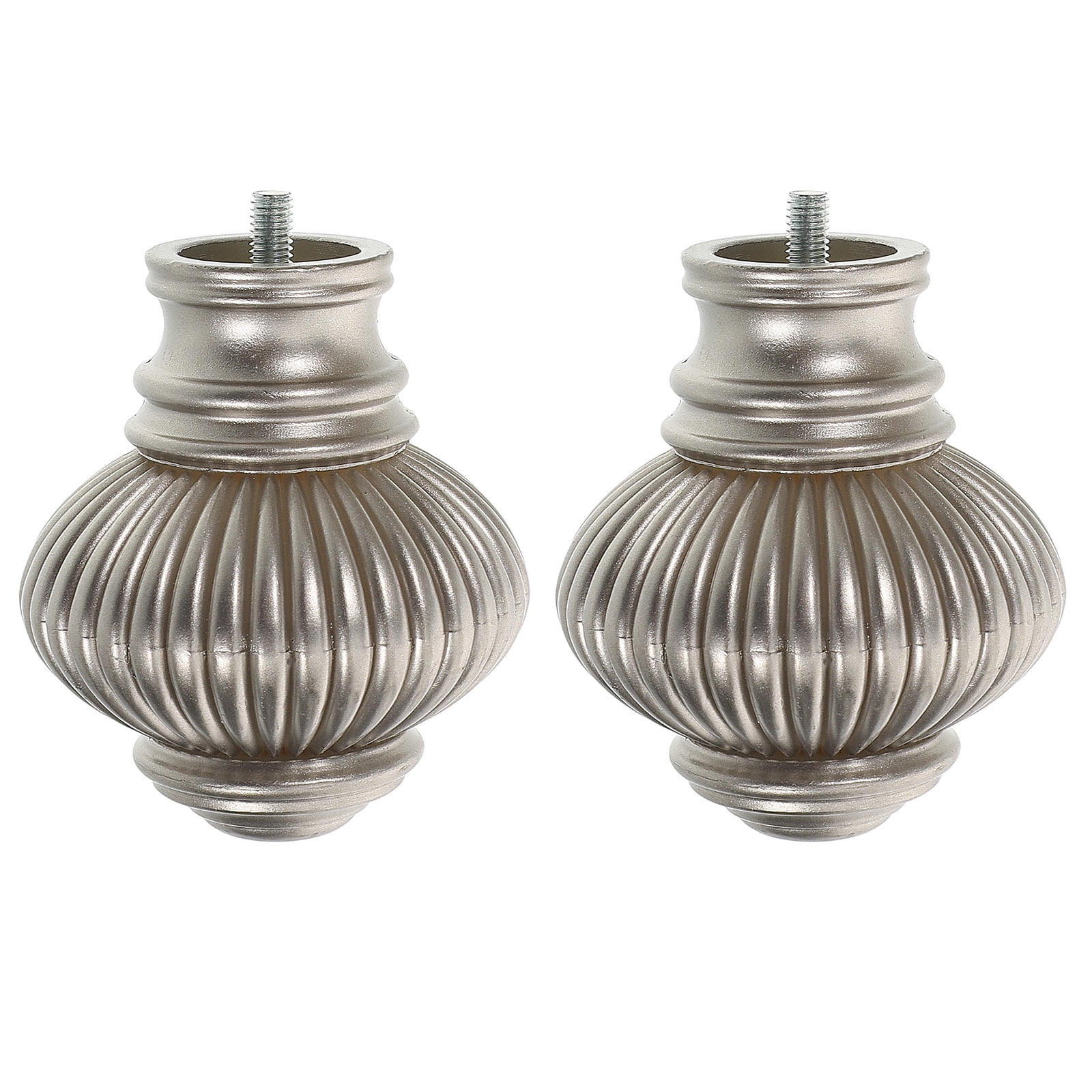 HOMEMAXS 2pcs Decorative Curtain Rod End Caps Finials Drapery Rods ...