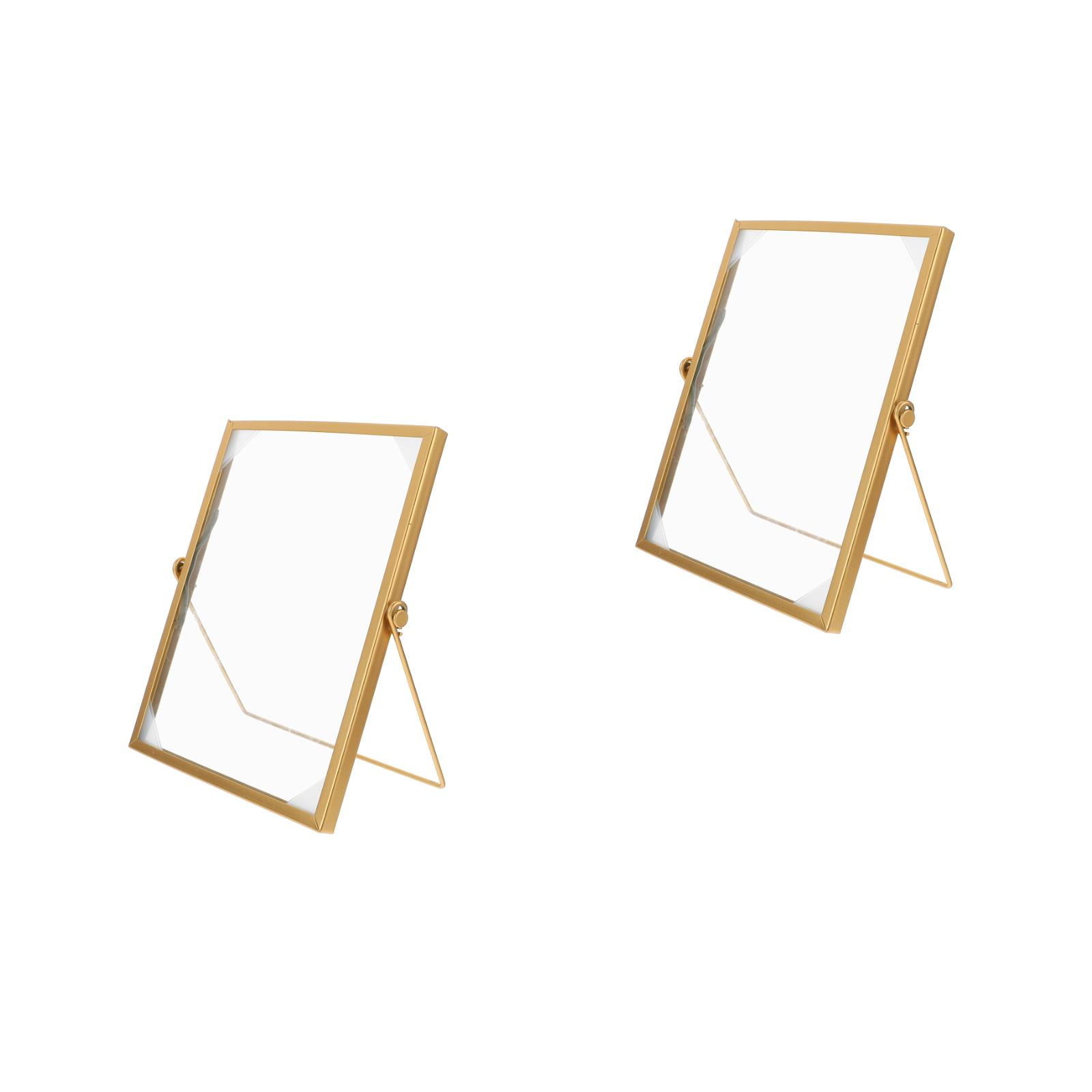 HOMEMAXS 2pcs Desk Photo Frame Vintage Metal Picture Frame Rectangular ...