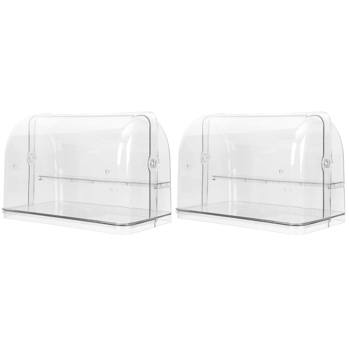 HOMEMAXS 2pcs Doll Display Case Doll Holder Desktop Transparent Display ...