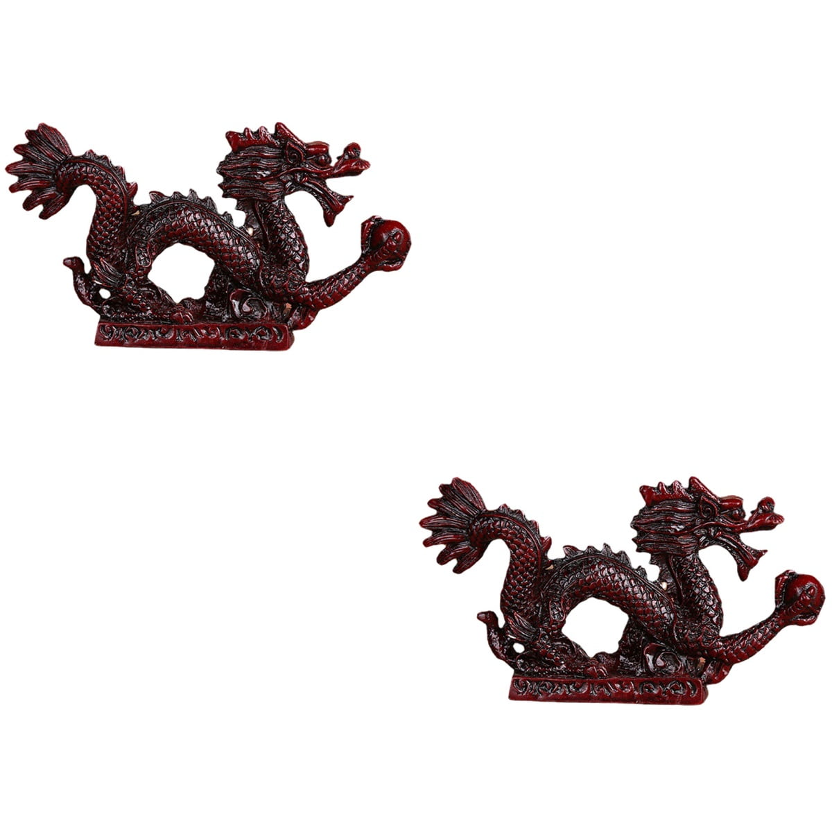 2pcs Dragon Statue Resin Zodiac Dragon Sculpture Dragon Figurine Dragon ...