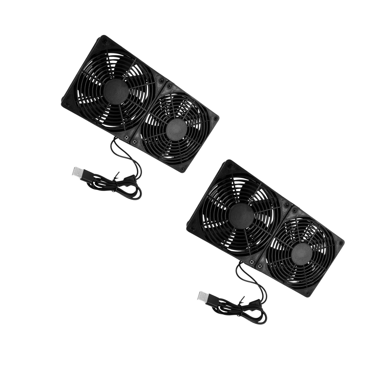 HOMEMAXS 2pcs Dual Usb Fans Usb Computer Fan Small Computer Fan Usb ...