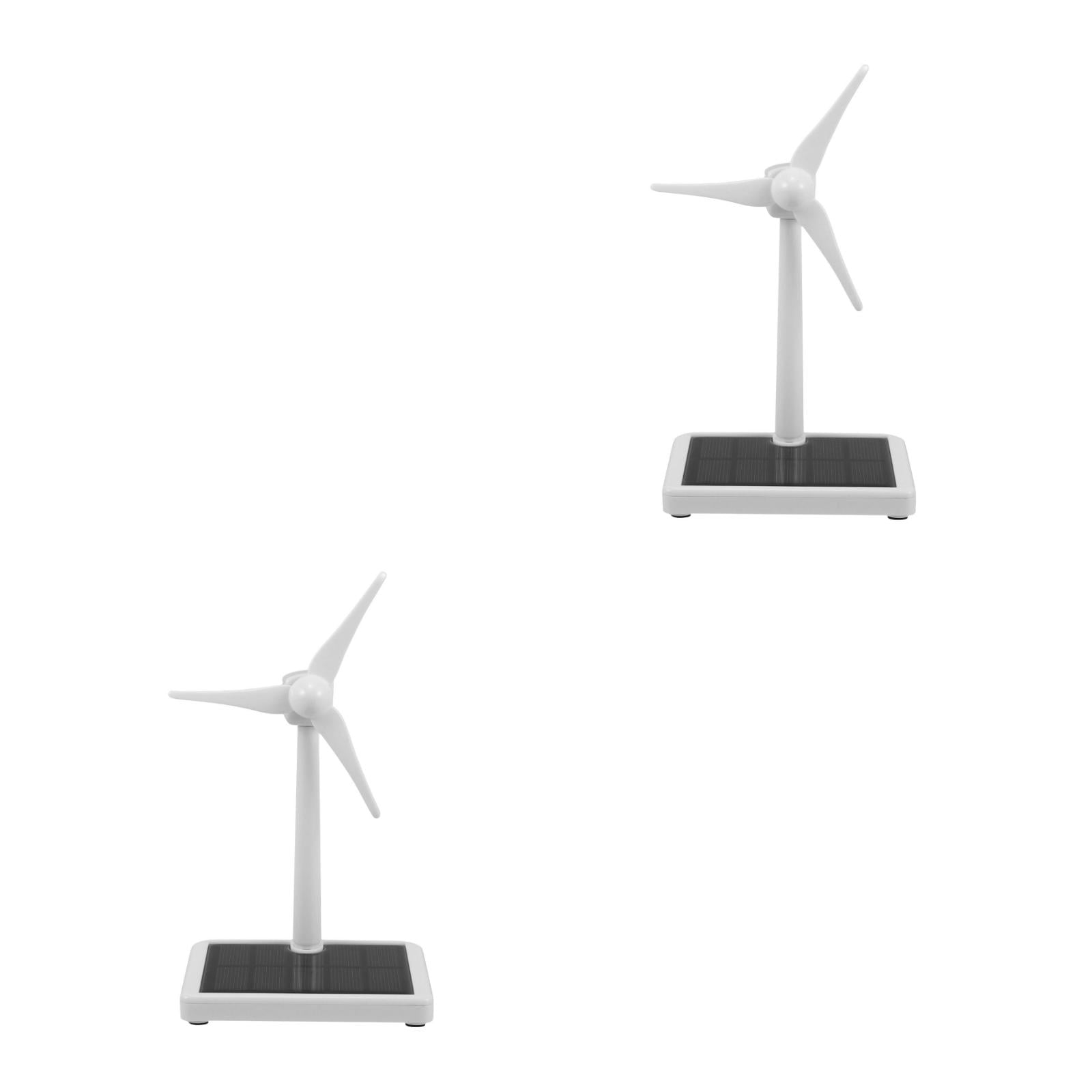 HOMEMAXS 2pcs Electric Windmill Model Mini Windmill 3 Blades Solar ...