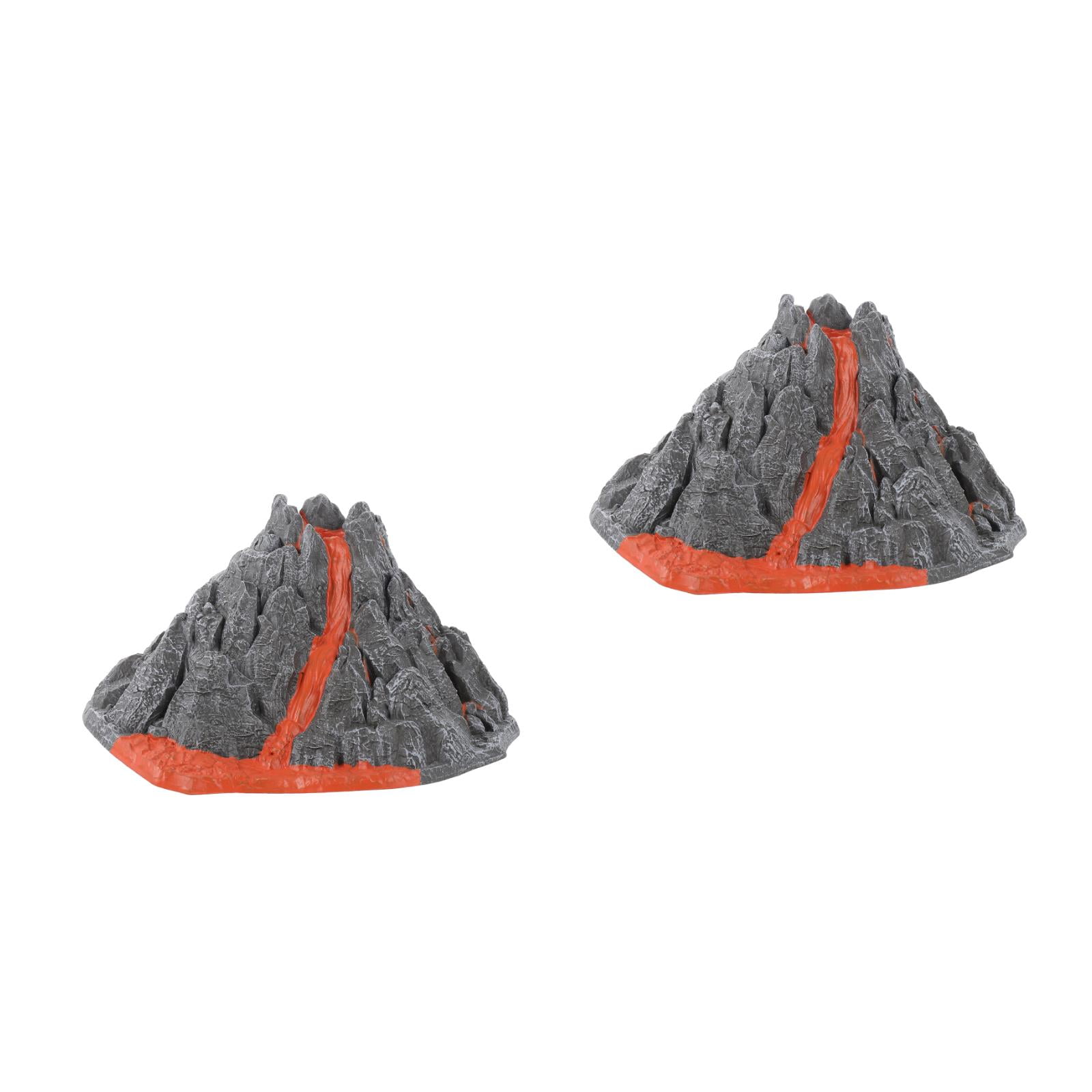 HOMEMAXS 2pcs Exquisite PVC Volcano Model Volcano Craft Simulated ...