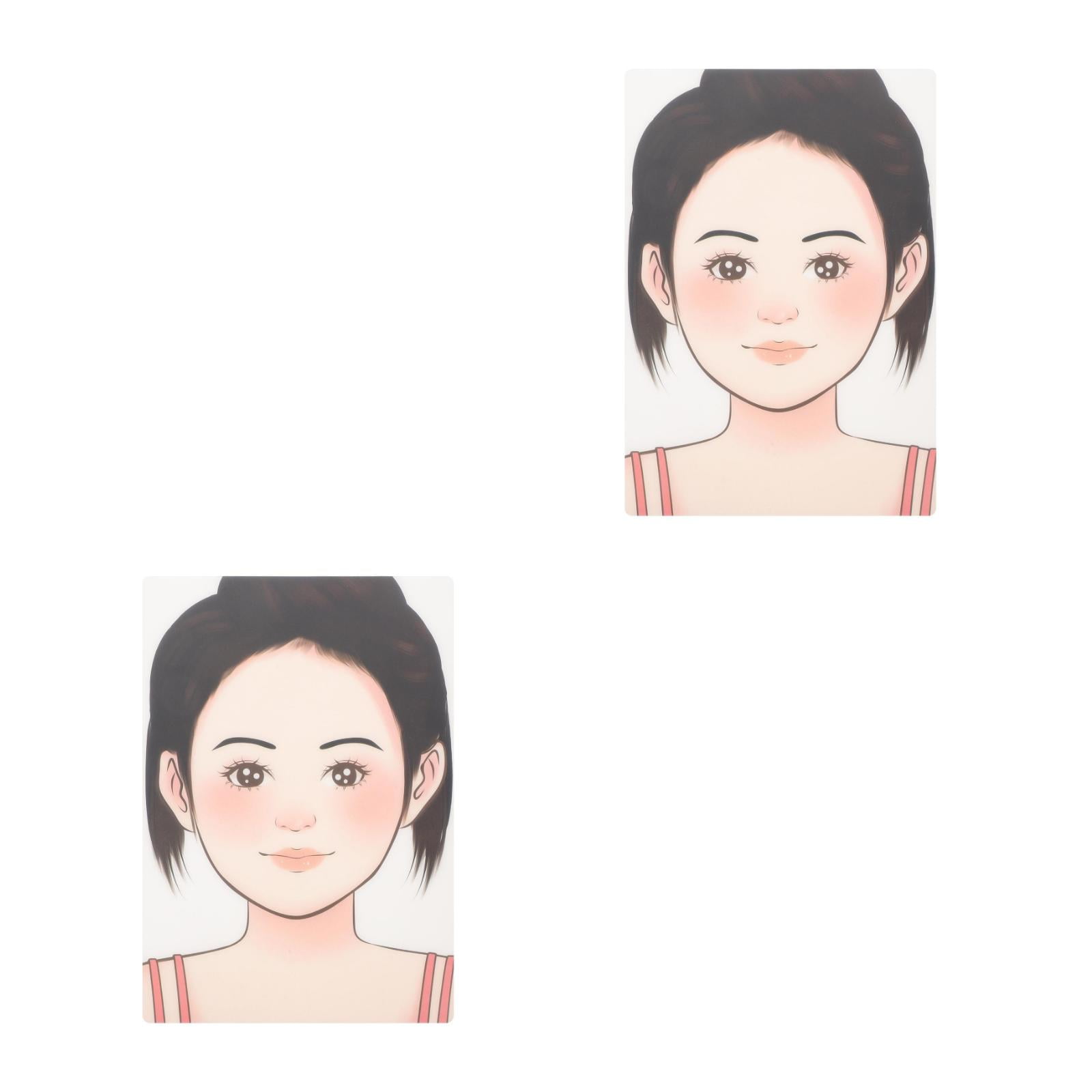 HOMEMAXS 2pcs Face Painting Practice Board Girl Makeup Washable ...