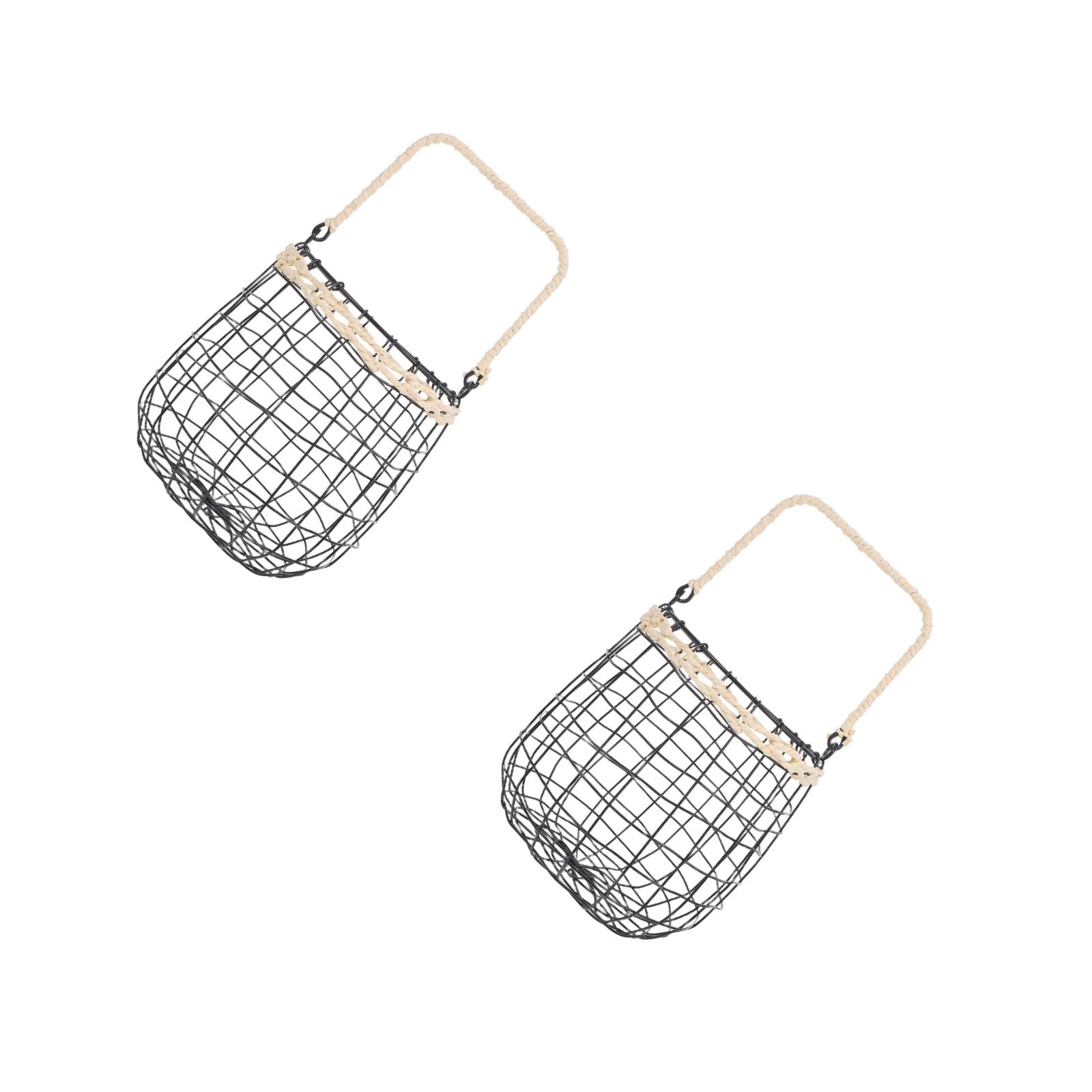 HOMEMAXS HOMEMAXS 2pcs Farmhouse Hanging Wire Basket with Handle for ...