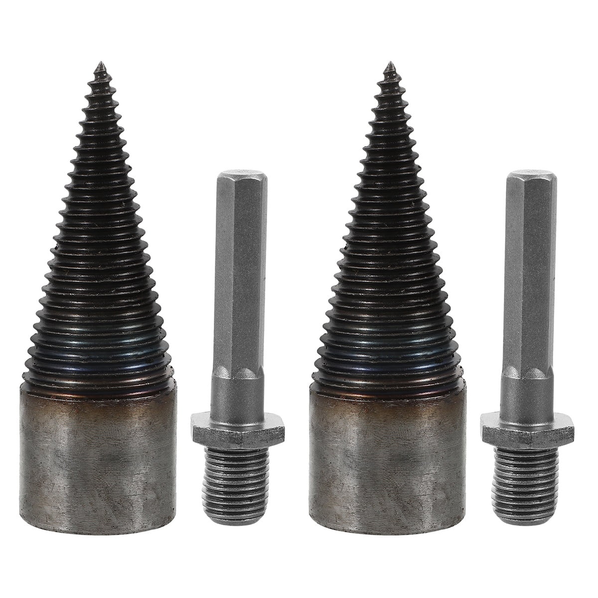 HOMEMAXS 2pcs Fire Wood Splitter 42mm Firewood Drill Bit Splitter Heavy ...