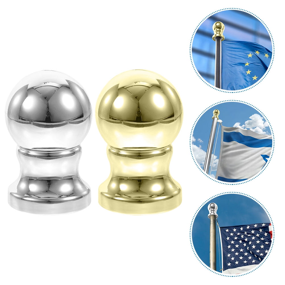 HOMEMAXS 2pcs Flag Pole Ball Toppers Flag Pole Finial Topper Ornaments ...