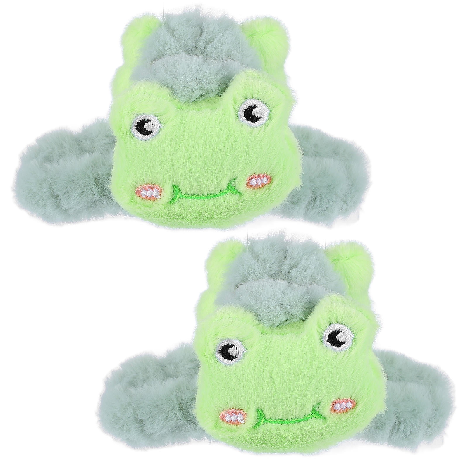 HOMEMAXS 2pcs Fuzzy Claw Clips Frog Hair Clips Plush Hair Claw Clips ...