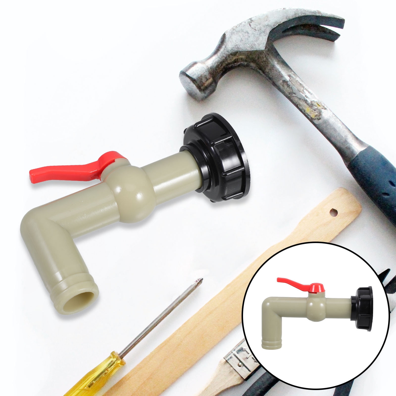 HOMEMAXS 2pcs Garden Hose Valve Kit with Water Tank Hose Extension and ...