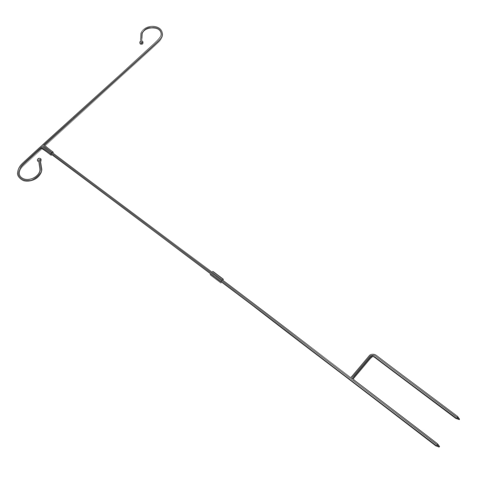 HOMEMAXS 2pcs Garden Iron Flag Pole Outdoor Yard Flags Stand Holder ...