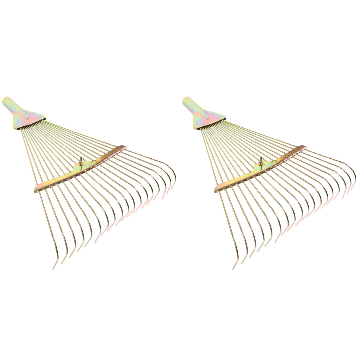 HOMEMAXS 2pcs Garden Soil Leaves Rake Garden Agricultural Tool Foldable ...