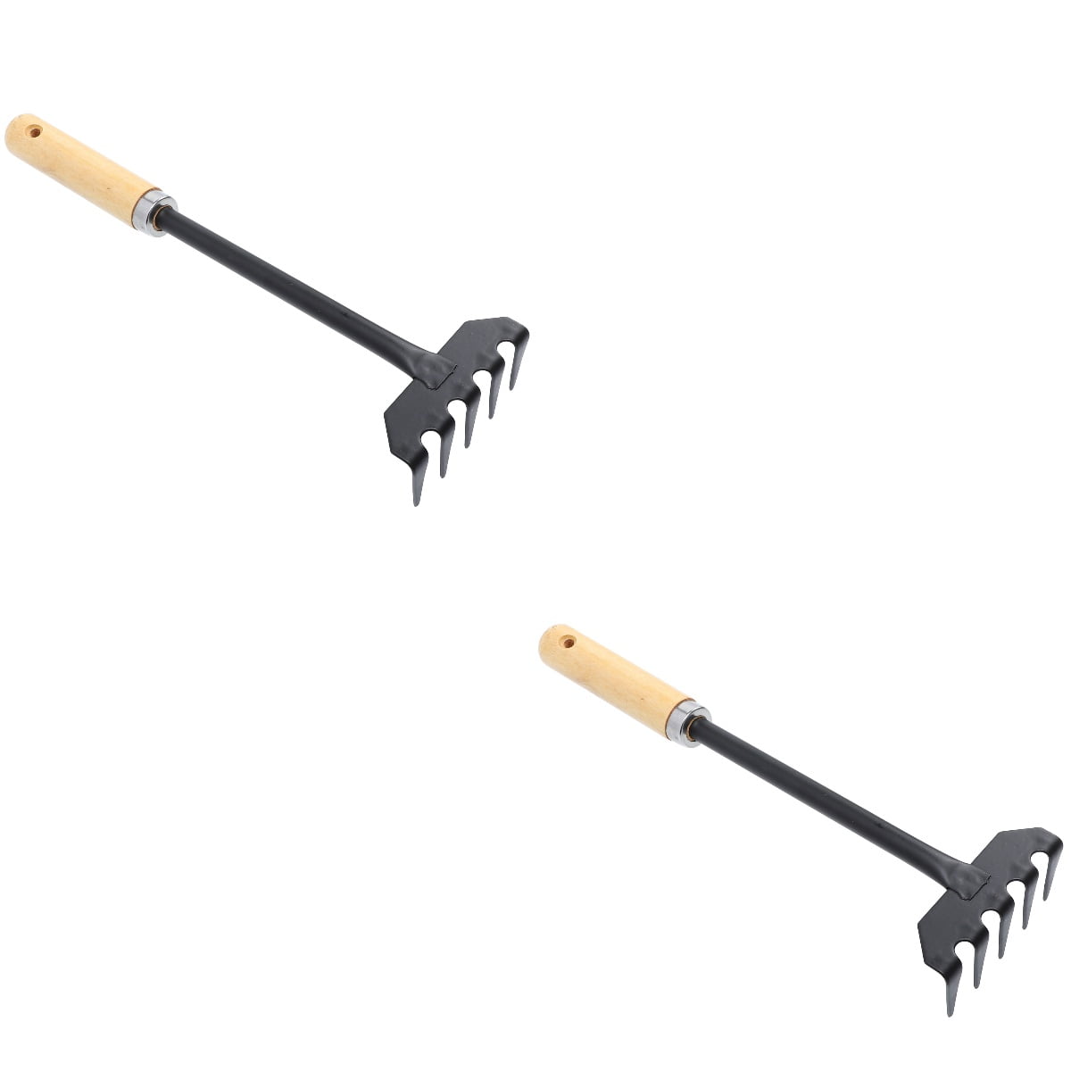 HOMEMAXS 2pcs Gardening Hand Rake Garden Hand Cultivator Soil Rake ...