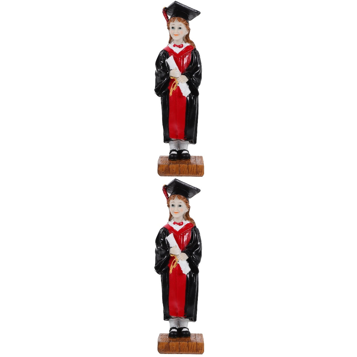 HOMEMAXS 2pcs Graduation Figurine Ornament Resin Statue Cartoon Figure ...