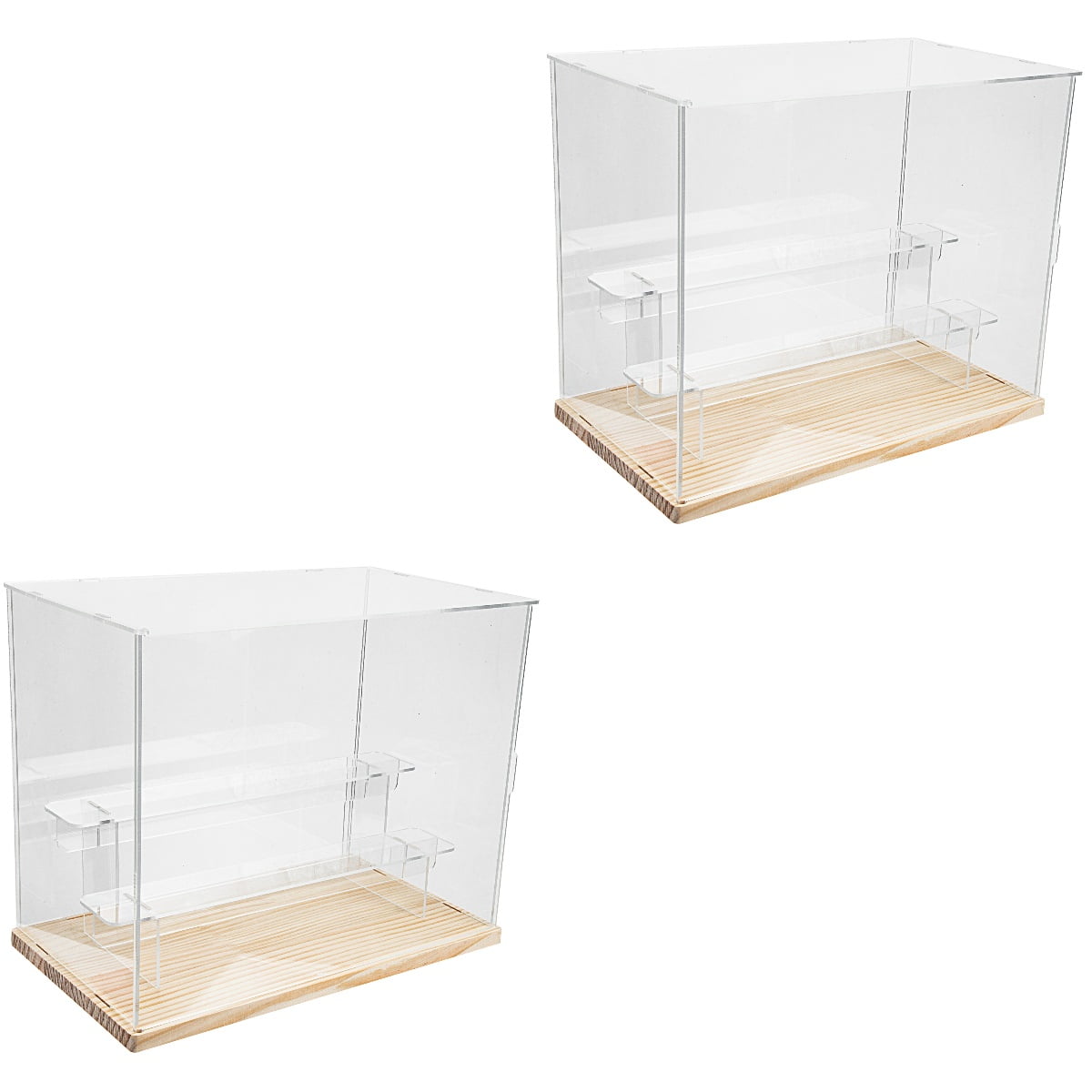 HOMEMAXS 2pcs Handwork Display Case Statue Showing Case Home Crafts ...