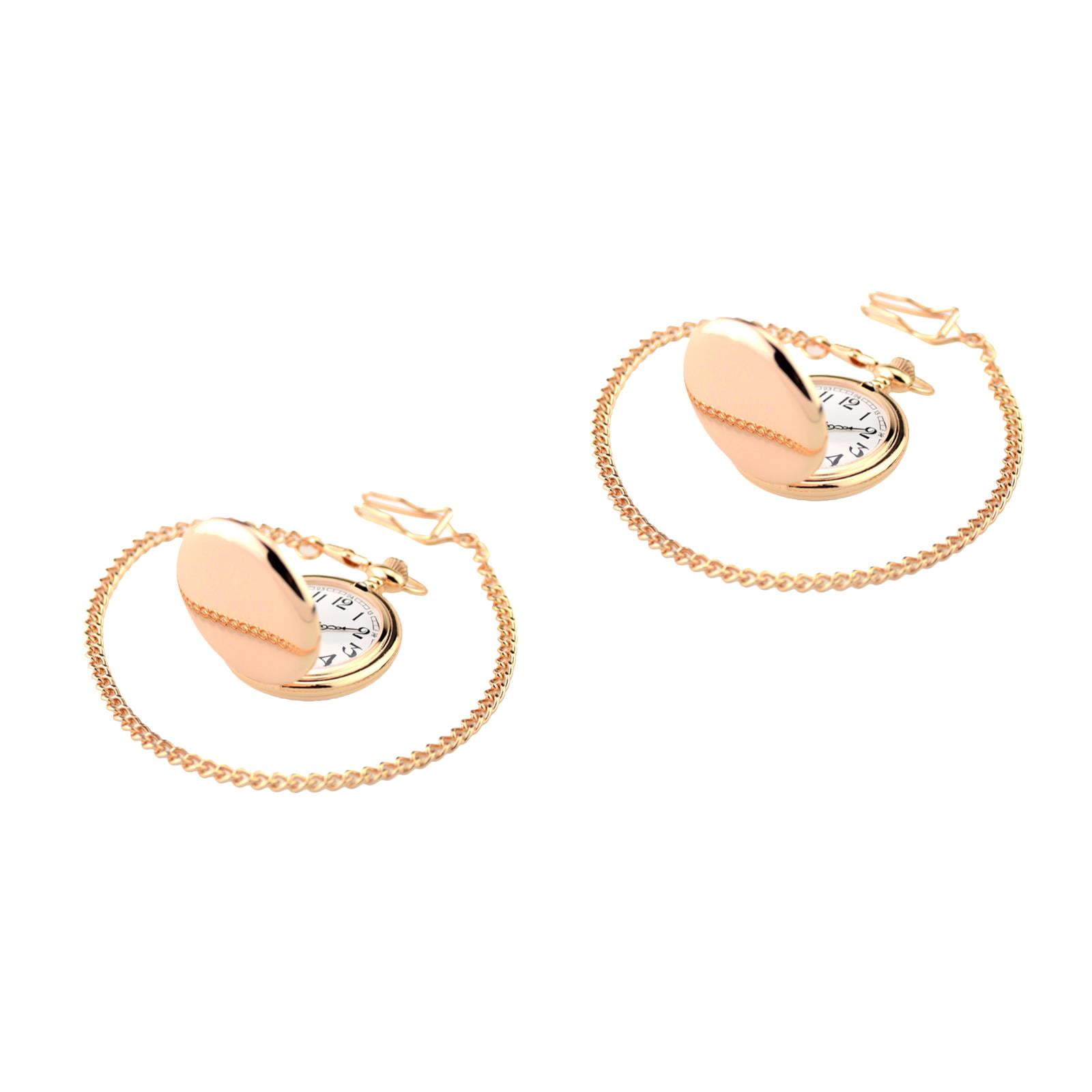 2pcs Hanging Pocket Watch Clamshell Digital Pocket Watch Fashion ...