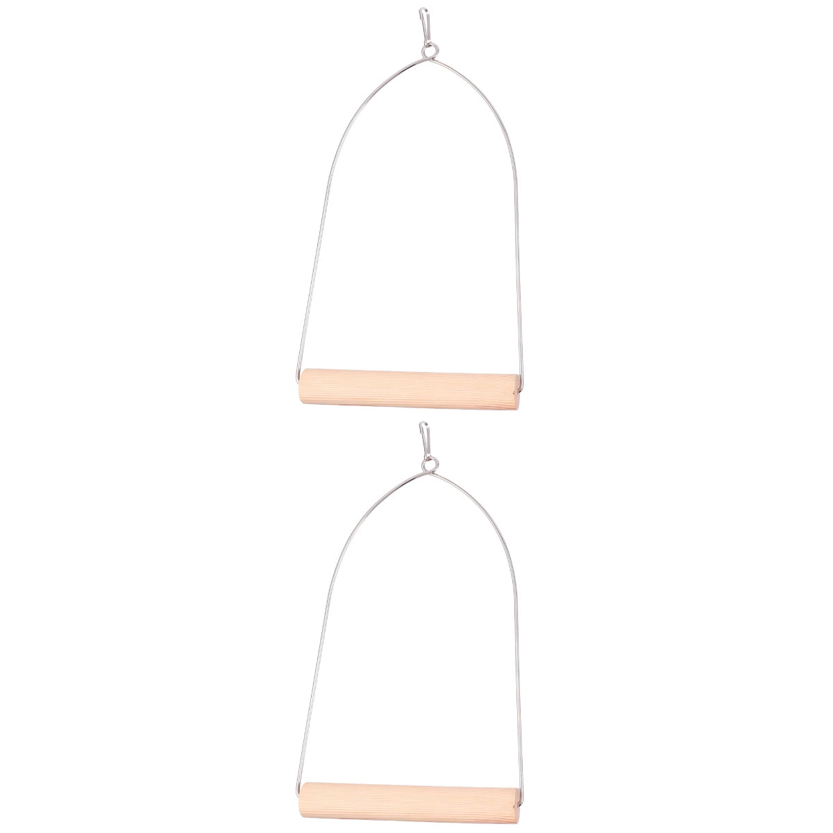 HOMEMAXS 2pcs Hanging Wooden Pet Bird Swing Wooden Playing Swing ...