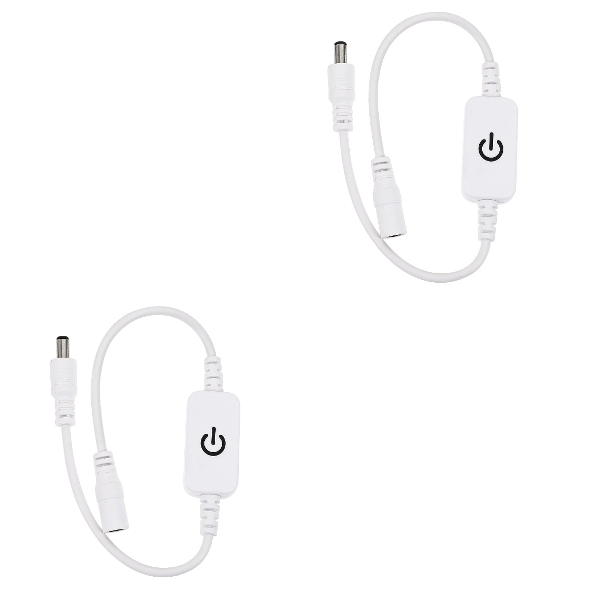 HOMEMAXS 2pcs LED Strip Light Inline on Cable DC Male to Female ...