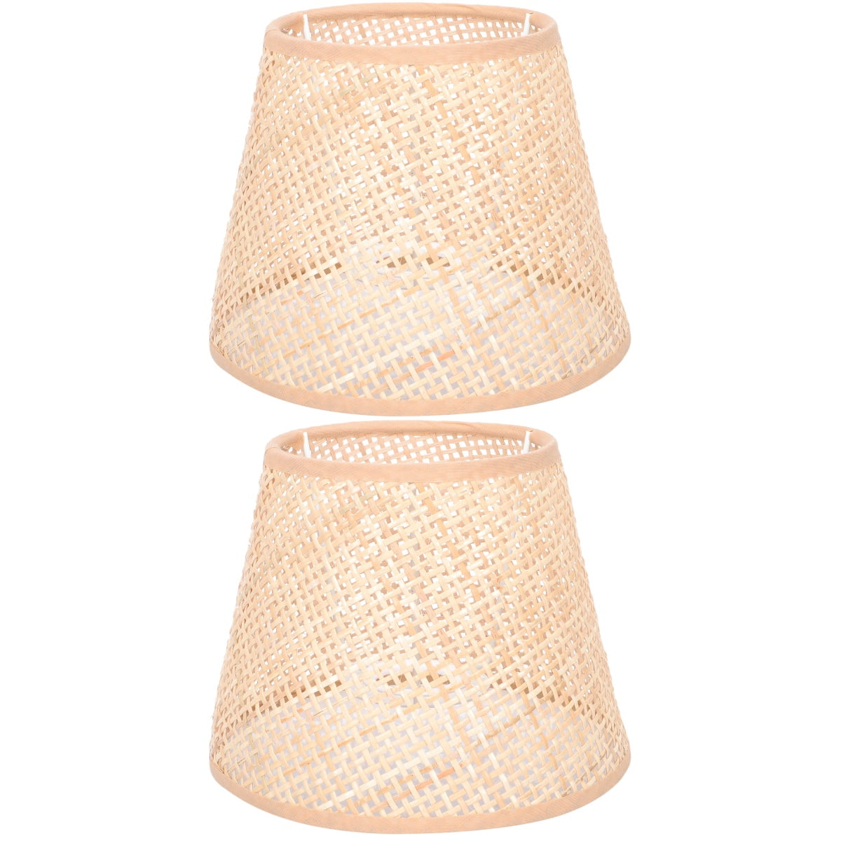 HOMEMAXS 2pcs Lamp Shade Rattan Woven Lampshade Table Lamp Cover ...