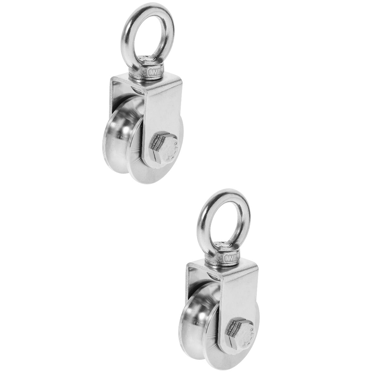 HOMEMAXS 2pcs Lifting Pulley U Type Swivel Pulley Wire Rope Fixed ...