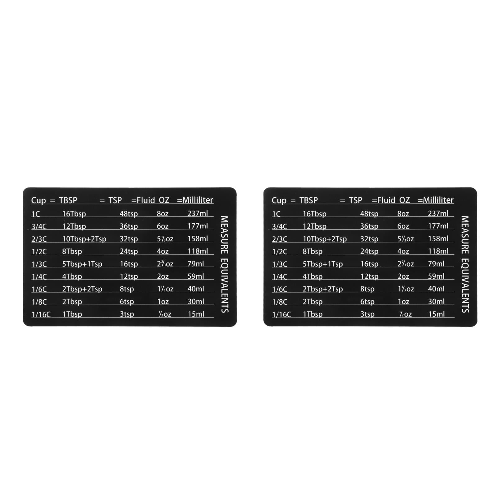 HOMEMAXS 2pcs Magnetic Kitchen Conversion Chart Professional ...