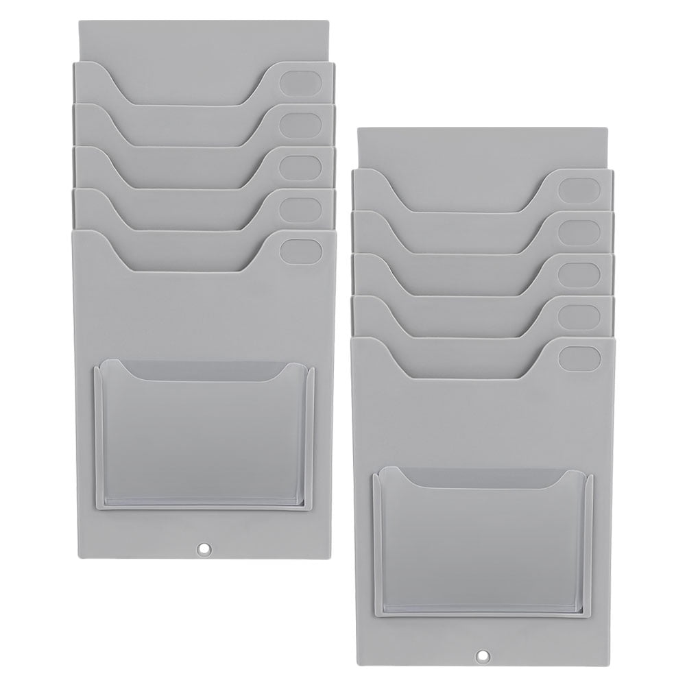 HOMEMAXS 2pcs Material Card Rack Wall Mount Badge Card Holder Slot ...